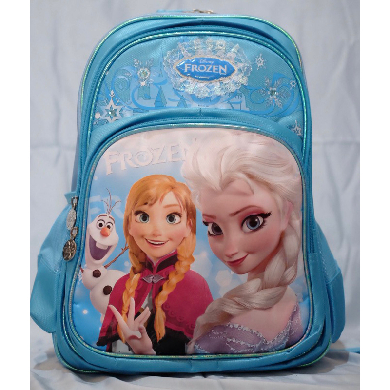 Jual Tas Sekolah Disney Frozen Elsa Ana Olaf Biru - Disney Frozen Elsa ...