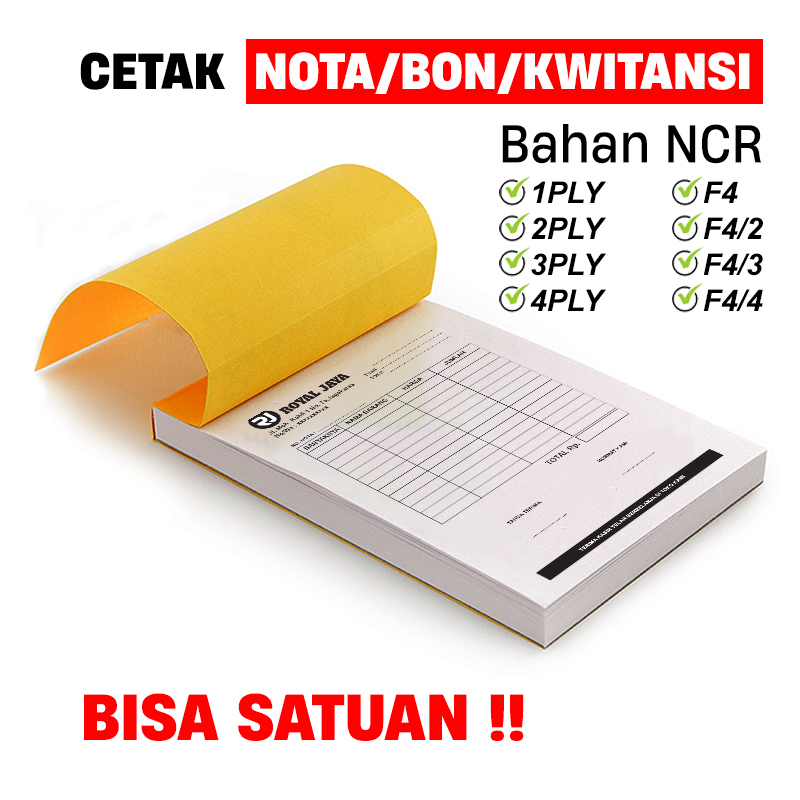 Jual R077 Cetak Bon/Kwitansi/Nota Bahan NCR TERMURAH | Shopee Indonesia