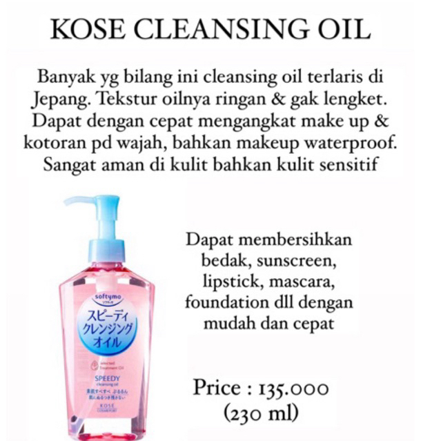 Jual KOSE CLEANSING OIL ORIGINAL JAPAN | Shopee Indonesia