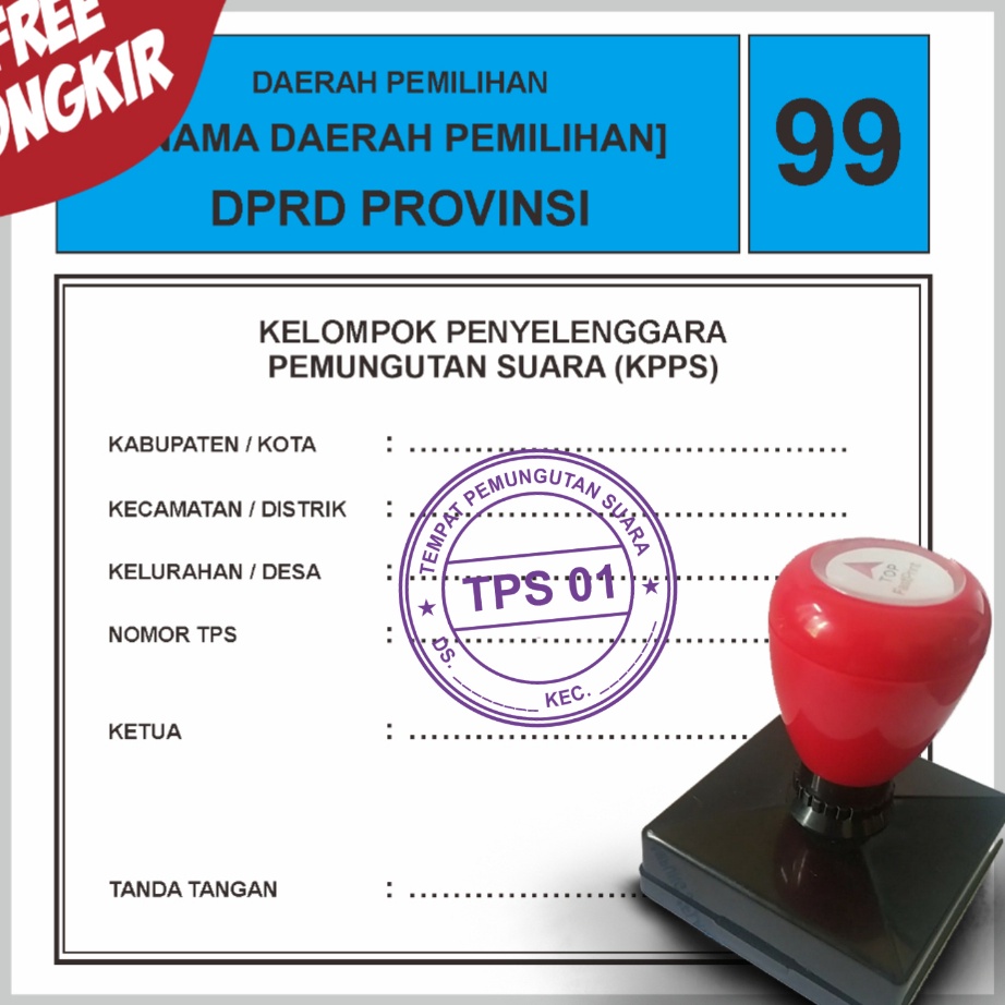 Jual READY STOK STEMPEL PEMILU STEMPEL KPPS STEMPEL SURAT SUARA | Shopee Indonesia