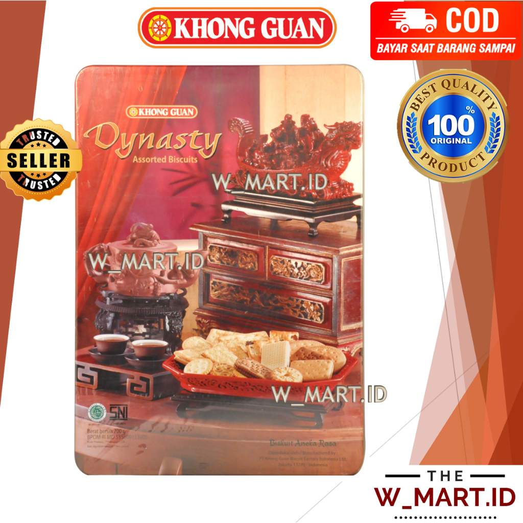 Jual KHONG GUAN DYNASTY COOKIES BISKUIT KUE KERING KALENG HAMPERS IMLEK ...