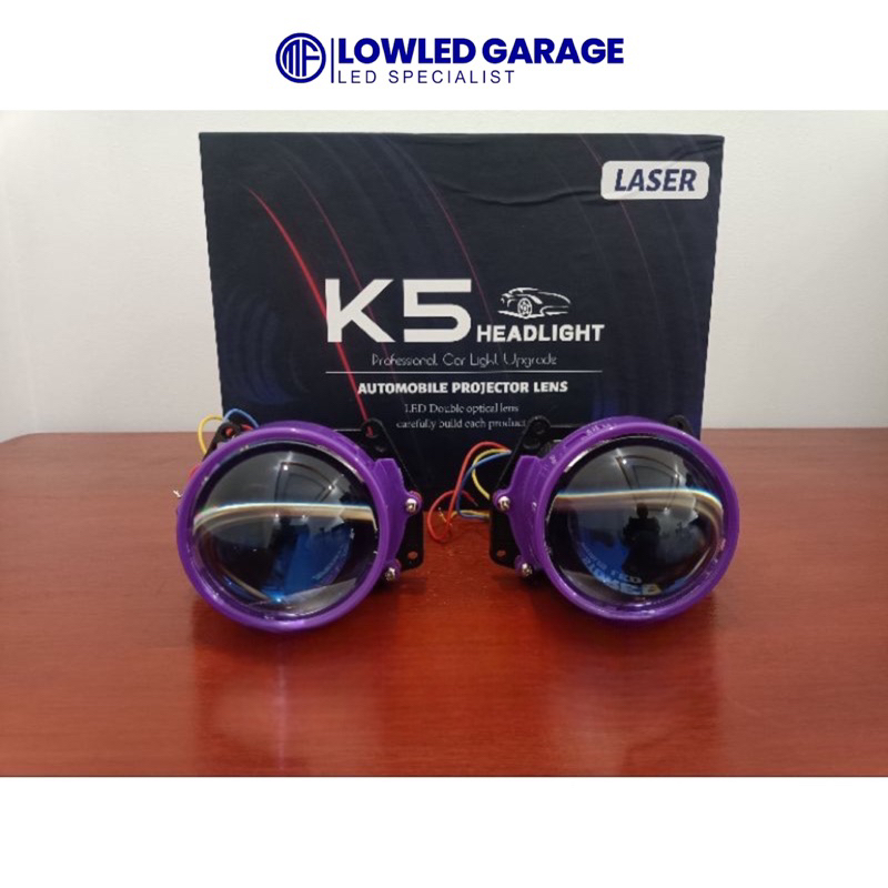 Jual LAMPU BILED PROJECTOR K5 PRO GT6 RADIANCE BLUE LENS 3 INCH 75/85W ...