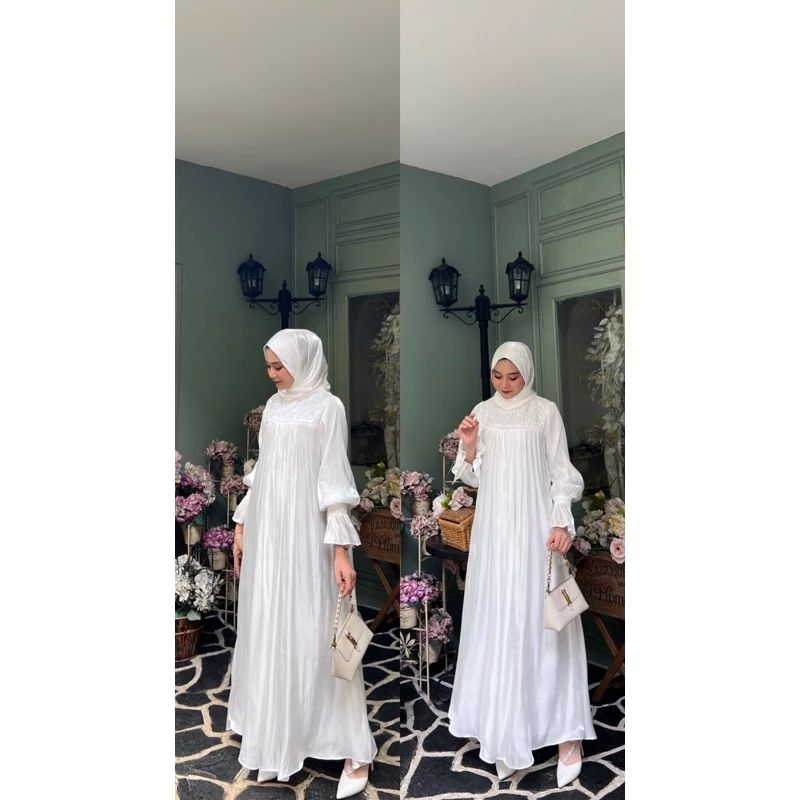 Jual SHIMMER DRESS BUSUI FRIENDLY GAMIS PESTA MIX TILE KEKINIAN/CLARA ...