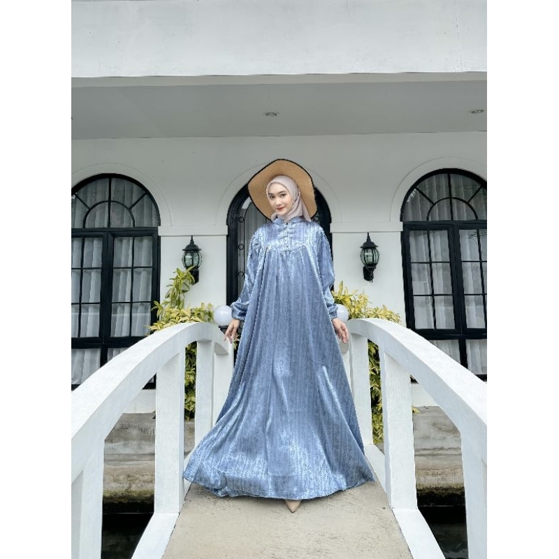 Jual Riqla - Alula Dress - Premium Dress Silk Jaquard Sutra | Shopee ...