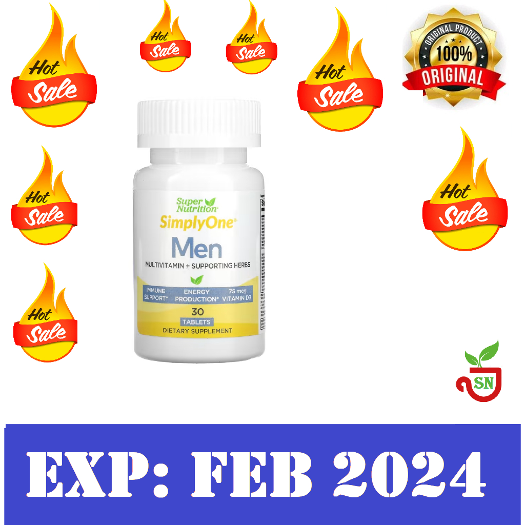 Jual Super Nutrition, SimplyOne Men’s Multivitamin + Supporting Herbs ...