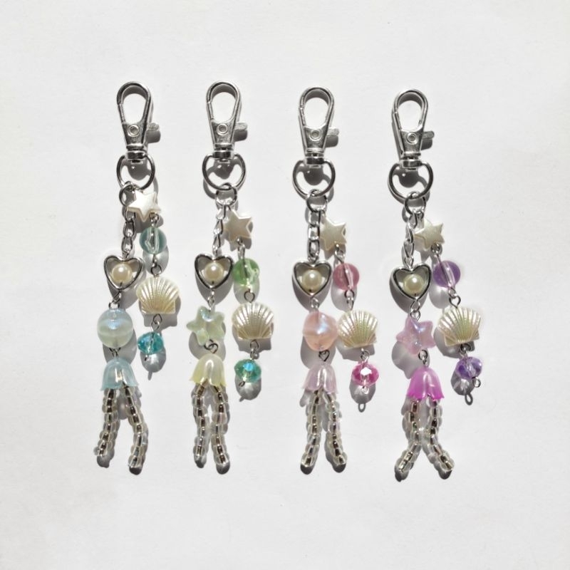 Jual eystudios - Jellyfish Bead Keychain / Phonestrap / Gantungan Kunci ...