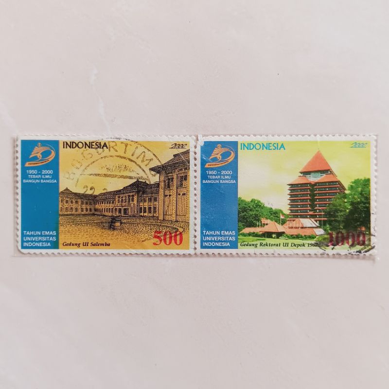 Jual (AB) Perangko Indonesia 2000 50th Universitas Indonesia Set ...