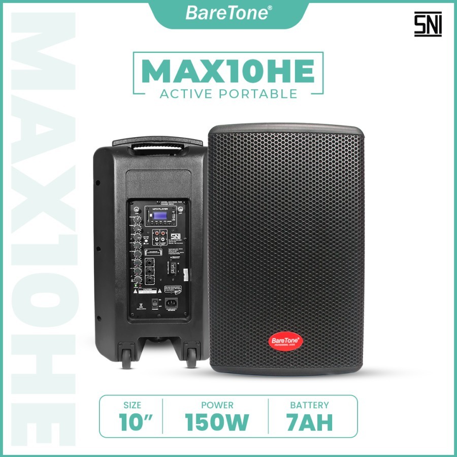 Jual Speaker Portable BareTone MAX10HE Type 10Inch | Shopee Indonesia