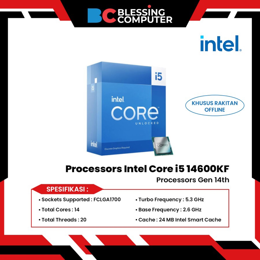 Jual Processors Intel Core i5 14600KF / Processors Gen 14th | Shopee Indonesia