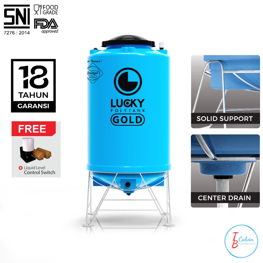 Jual Tangki Air / Toren Air Kuras Lucky Polytank E Clean 650 Liter ANTI ...