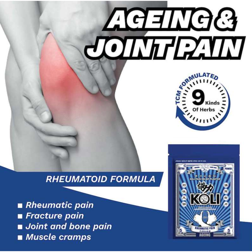 Jual KOLI Rheumatic Pain Relief Miracle Plaster 100% Original Made in ...