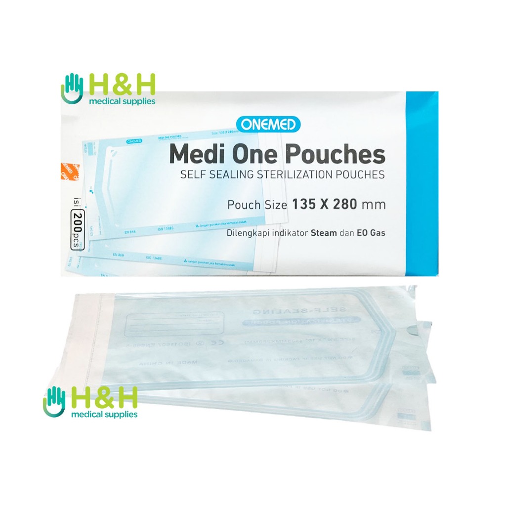 Jual Self Sealing Sterilization Pouch 13.5 cm x 28 cm / Medipouch ...