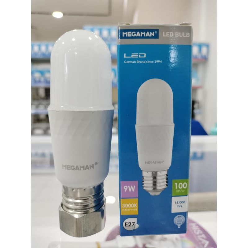 Jual Lampu LED Stick/P bulb 9watt 6500k/3000k - MEGAMAN | Shopee Indonesia