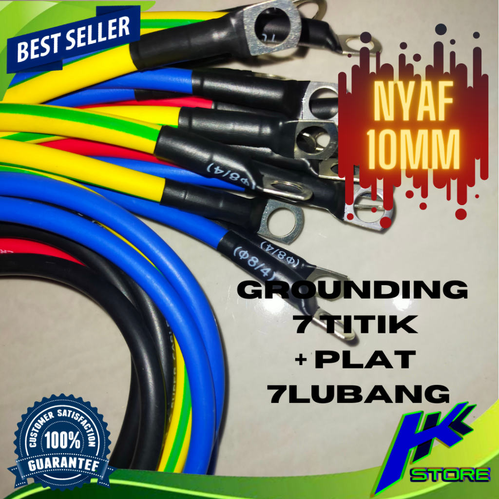 Jual Kabel Grounding 7 Titik Full Tembaga NYAF 10mm Kabel Negatif Kabel ...