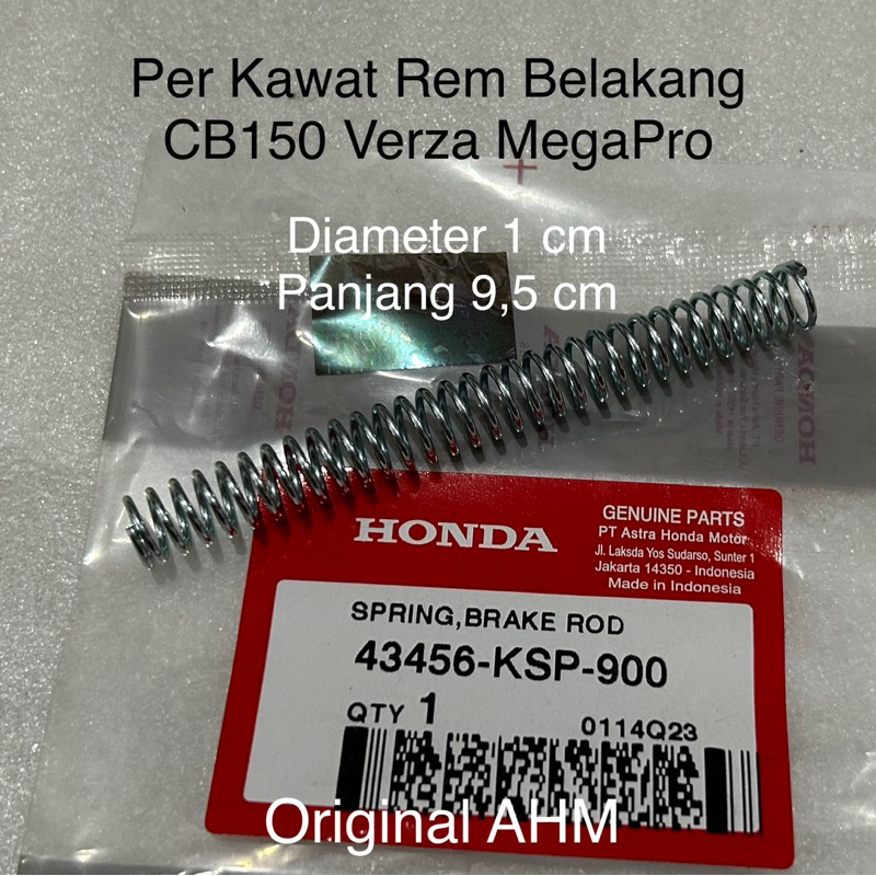 Jual Per Kawat Rem Belakang CB150 Verza MegaPro Ori AHM 43456 KSP 900 ...