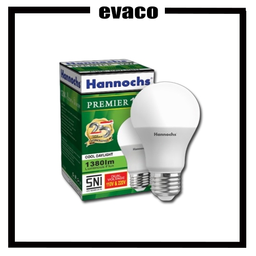 Jual hannochs premier bohlam bola lampu led 12 watt putih | Shopee Indonesia