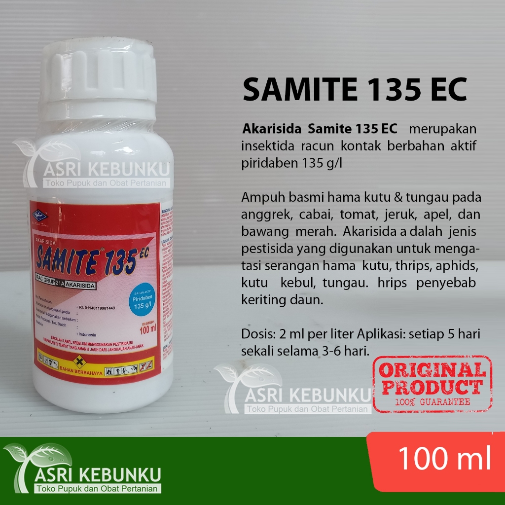 Jual Akarisida Samite 135EC Pembasmi Hama Tungau dan Kutu_Kutuan100ml ...