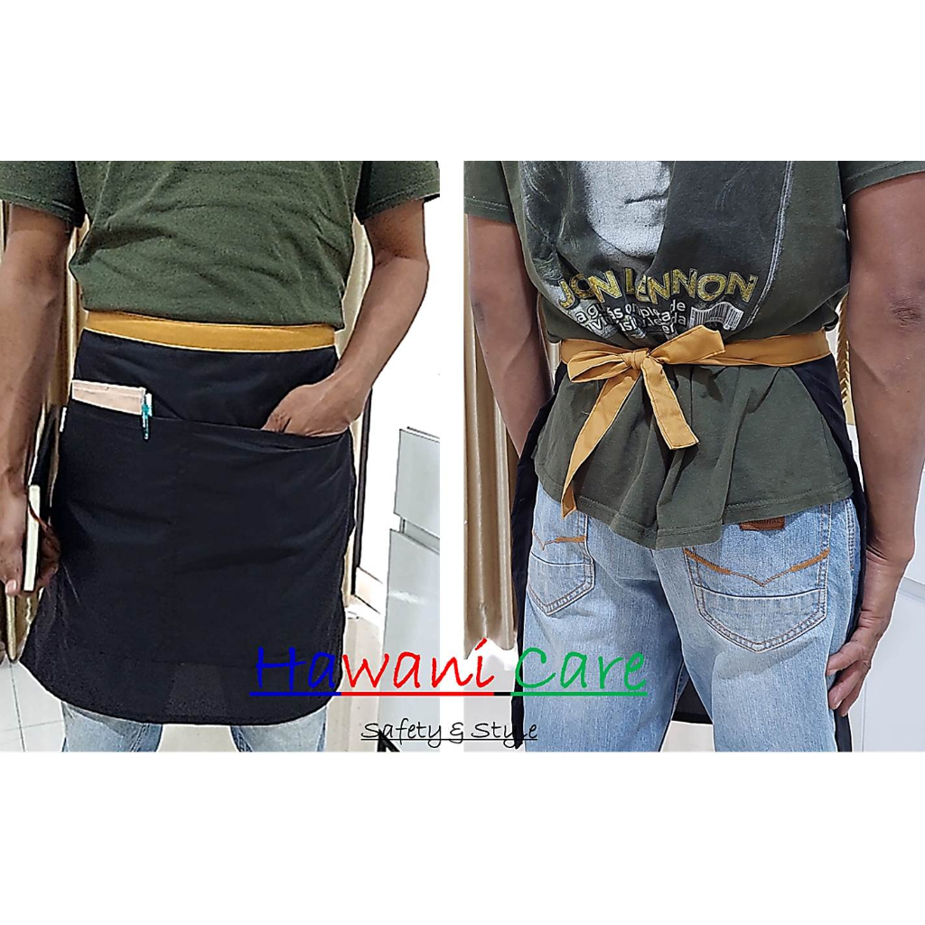 Jual G409 Apron/celemek 1/2 Badan / Celemek Pinggang Chef Pelayan Cafe Waiter | Shopee Indonesia