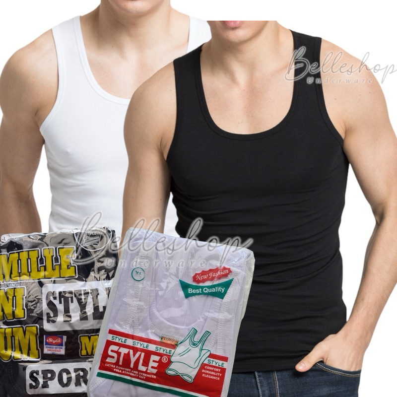 Jual BELLE - Kaos Dalam Pria Style / Singlet Pria Dewasa Putih Hitam ... Jual BELLE - Kaos Dalam Pria Style / Singlet Pria Dewasa Putih Hitam ...