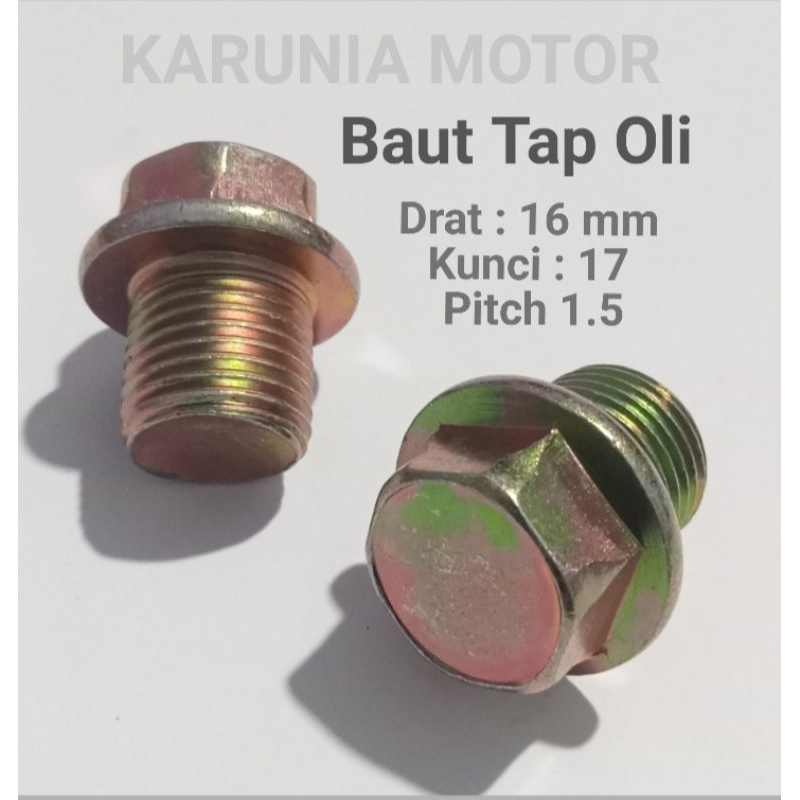 Jual Baut Tap Oli Oversize M16 Kunci 17 untuk Motor Dan Mobil | Shopee ...