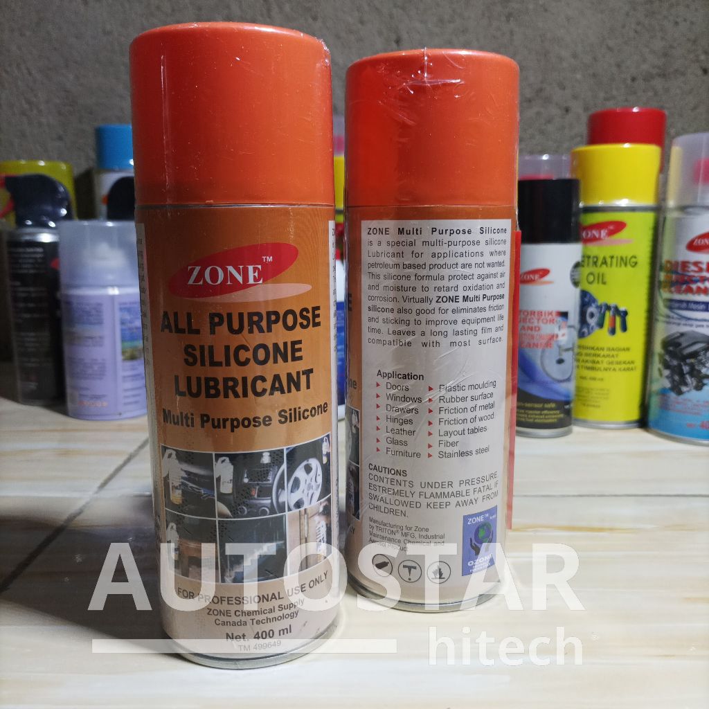 Jual ZONE ALL PURPOSE SILICONE LUBRICANT 400ML BLACK RESTORER | Shopee Indonesia