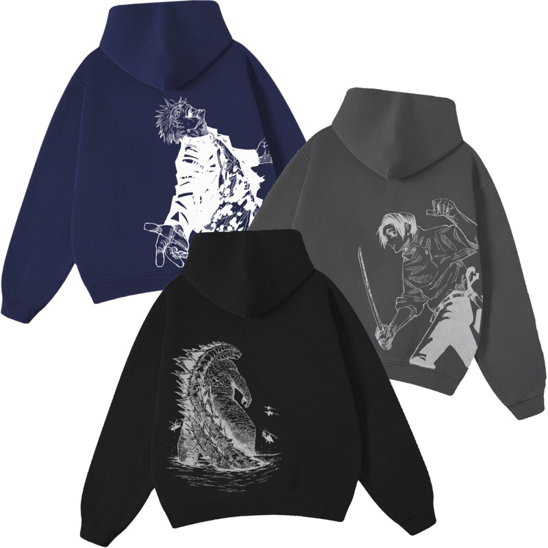 Jual JIZU PROJECT- Hoodie Boxy / Jaket Hoodie Motif Sablon / Bahan ...