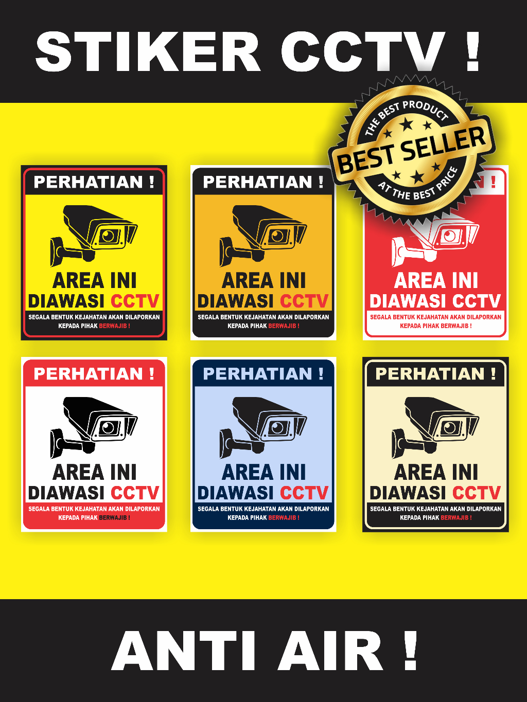 Jual STIKER CCTV | STIKER PENGAWAS | STIKER CCTV TAHAN AIR | Shopee ...