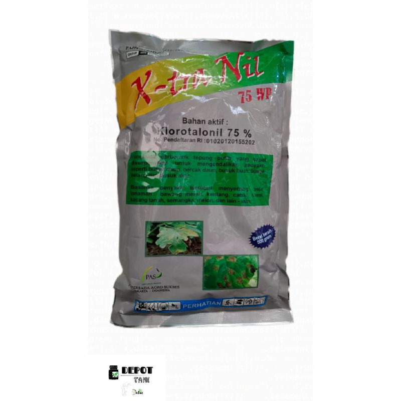 Jual Fungisida X-TRANIL 75WP klorotalonil fungisida kontak busuk daun ...