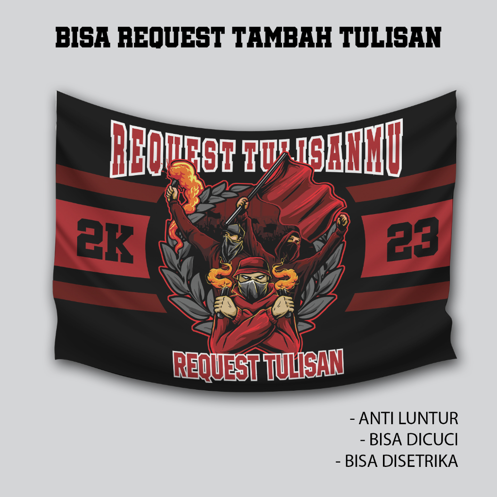 Jual BENDERA SUPORTER JUMBO BEBAS REQUEST | BENDERA KOMUNITAS | BENDERA ...