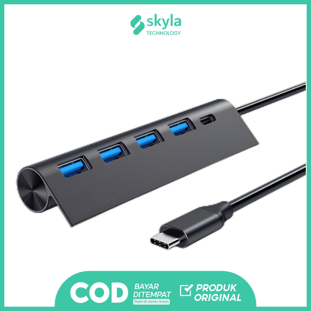 Jual USB HUB Type-C USB 3.0 4 Port Superspeed 5 Gbps T-3608 | Shopee ...