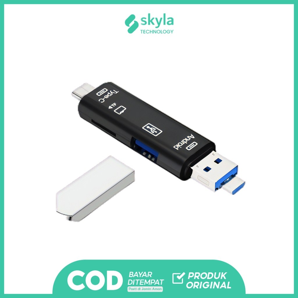 Jual 5 In1 USB 2.0 Type C Micro USB OTG HUB Micro SD/TF Memory Card ...