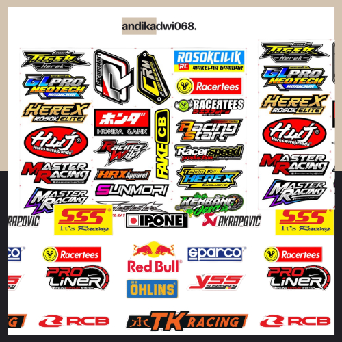Jual [LARIS] ISI 30 STICKER MOTOR HELM RANDOM / STICKER WATERPROOF ...