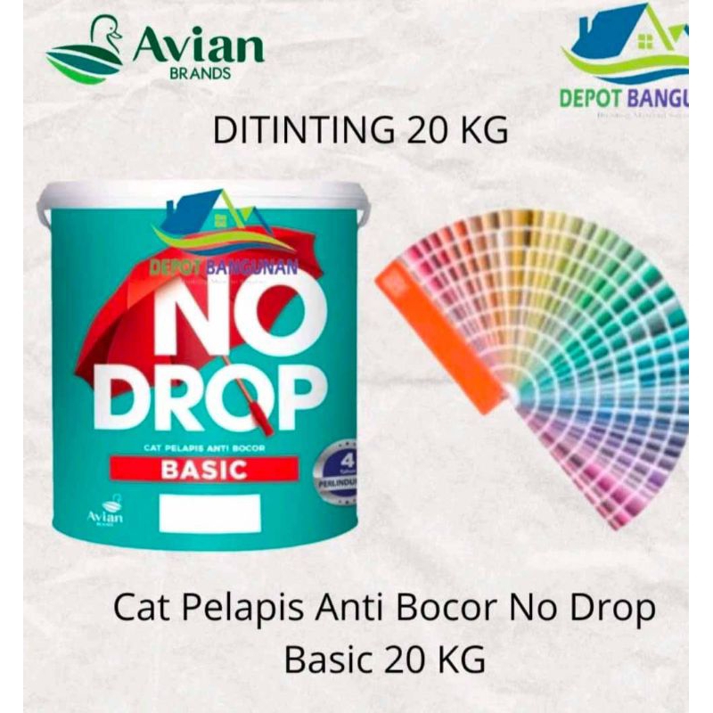 Jual Cat Tembok Exterior No Drop Basic Tinting Pelapis Anti Bocor 20 KG | Shopee Indonesia