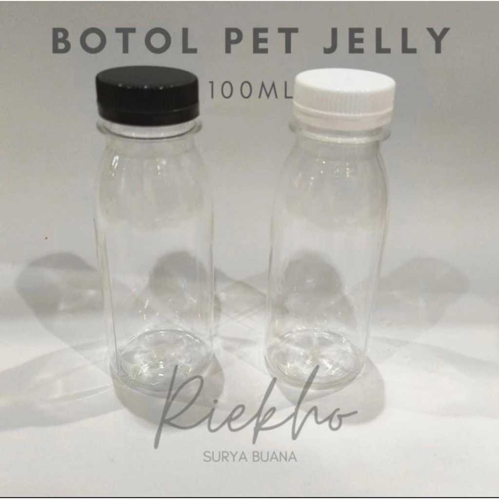 Jual [25 PCS] Botol PET JELLY 100 ML / Botol Plastik PET (botol+tutup ...