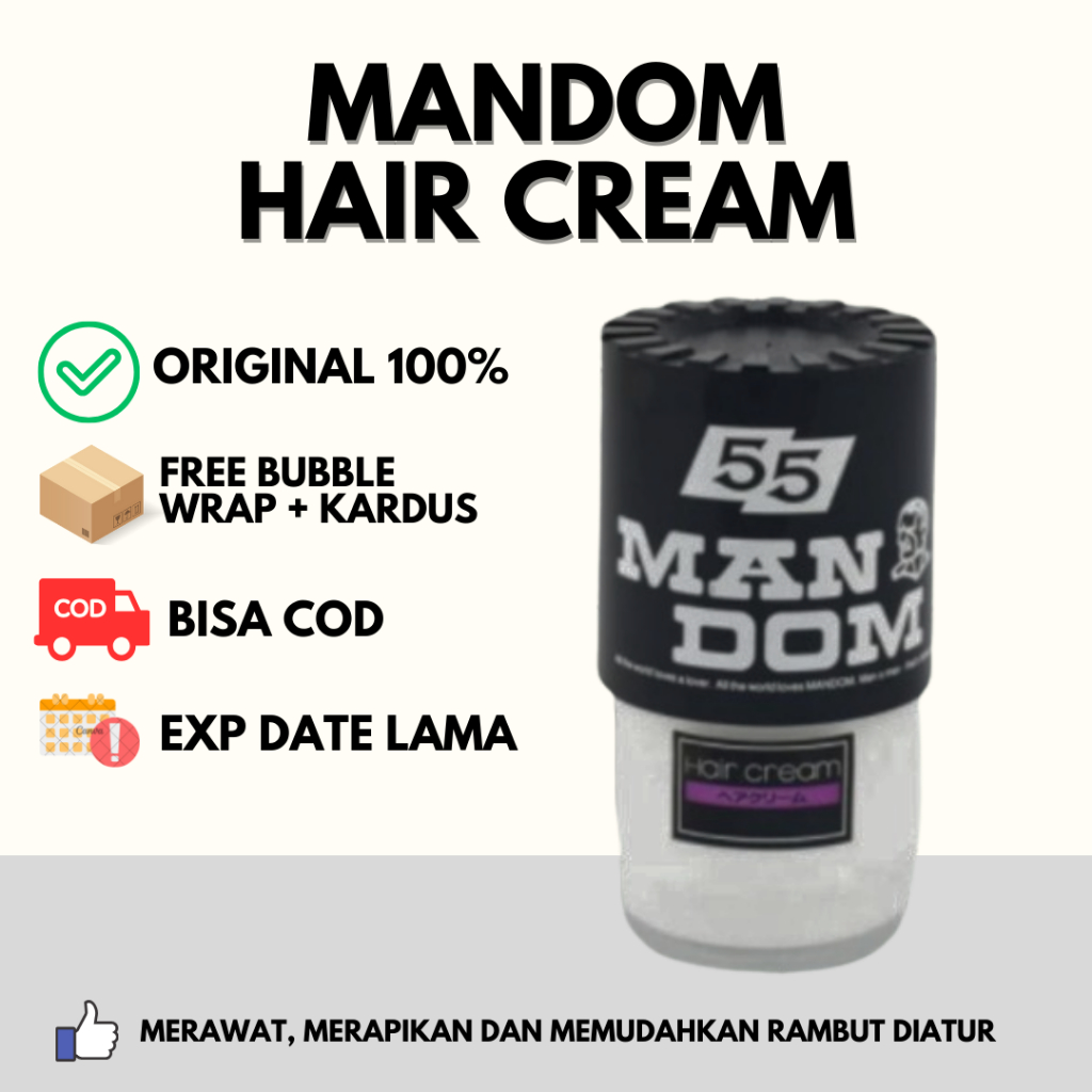 Jual Mandom 55 Hair Cream 120ml Minyak Rambut | Shopee Indonesia