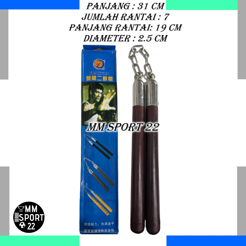 Jual DOUBLE STICK STIK KAYU NUNCHAKU RUYUNG | Shopee Indonesia