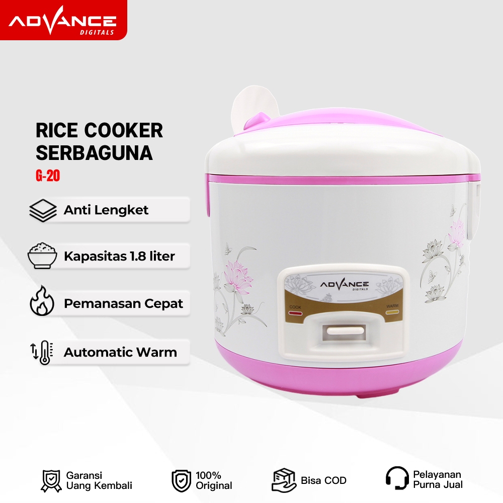 Jual ADVANCE G-20 Rice Cooker 1.8 Liter Magic Com 3 In 1 Mejikom Kecil ...