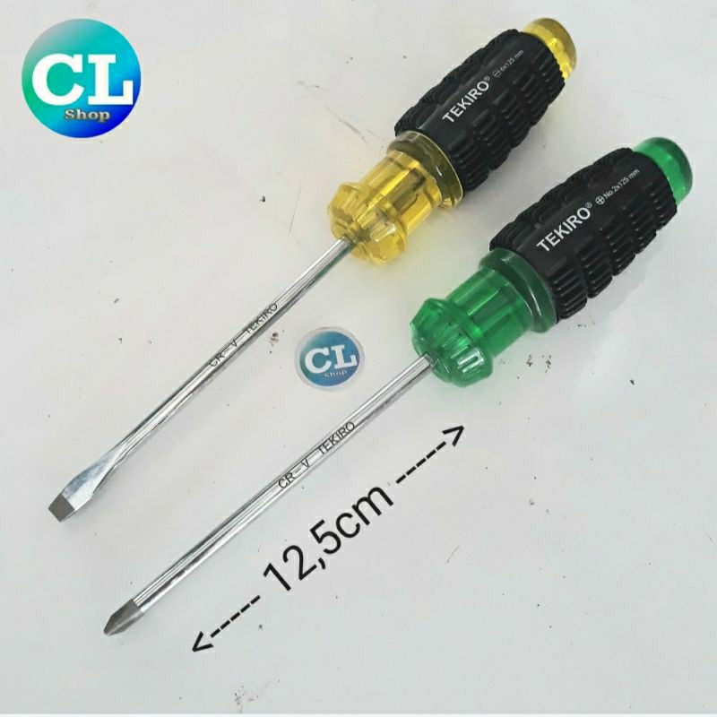 Jual OBENG GAGANG KARET + - TEKIRO magnet panjang 5" plus min kembang ...