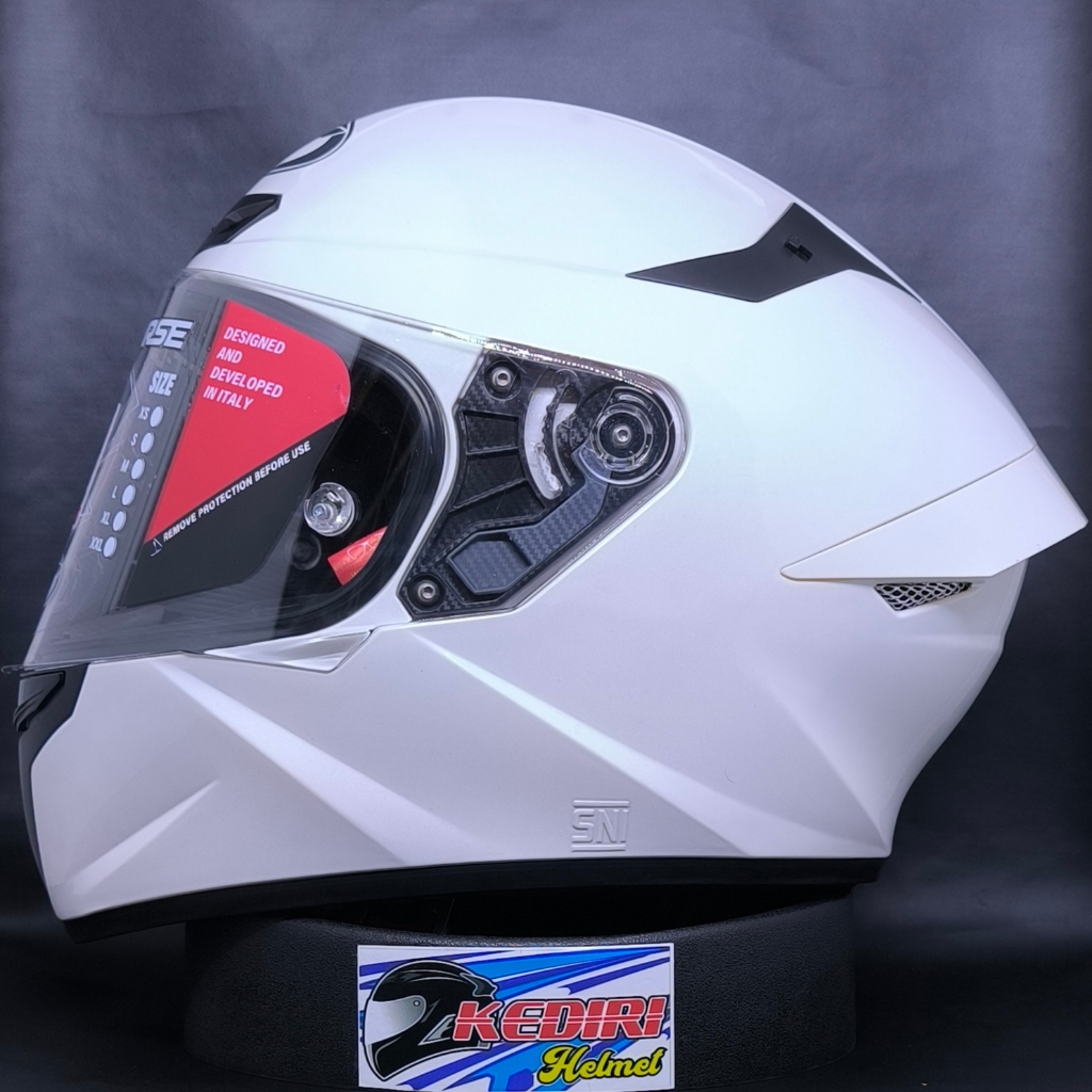 Jual Helm KYT TT COURSE plain solid ttc polos black doff white gorilla ...