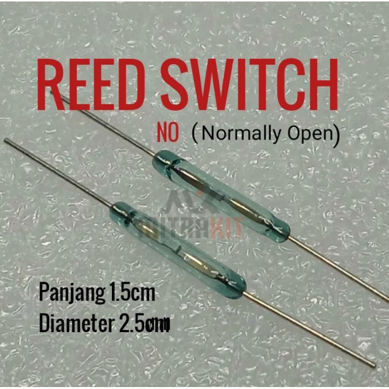 Jual Reed Switch sensor magnet (NO) normally open kena magnet kontak ...