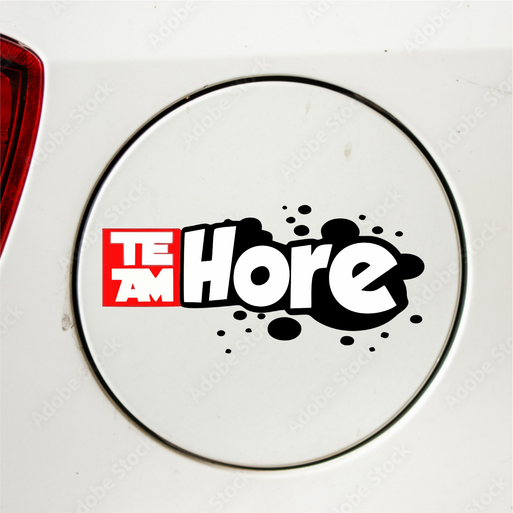 Jual stiker mobil sticker team hore stiker tutup tanki / tangki mobil ...