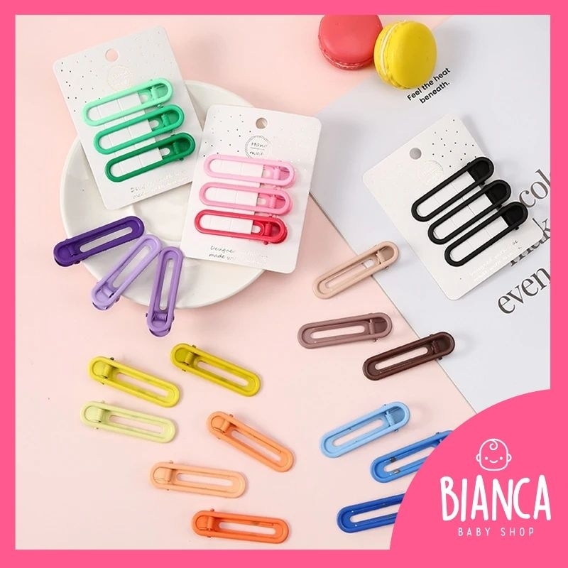 Jual BIANCA - JEPIT RAMBUT 002-JEPIT RAMBUTKOREA PONI CLIP 1 SET ISI 3 ...