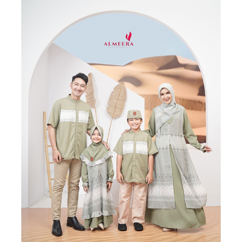 Jual Sarimbit Lebaran 2024 Larena Smoke Green/Baju Couple Terbaru Ricis ...