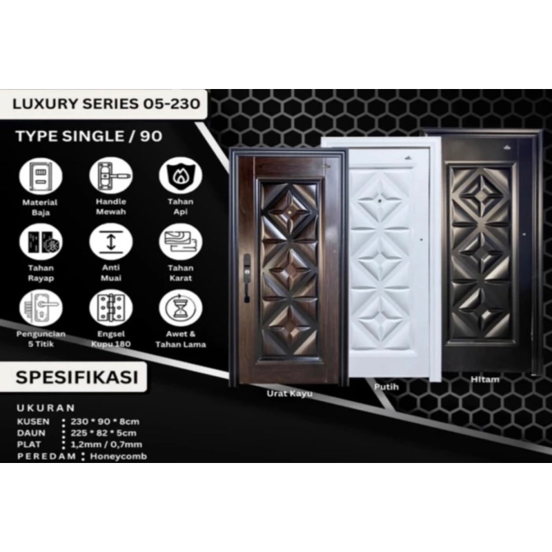Jual Pintu Utama / Kamar Baja GG Doors Type Luxury 90.05 (90x210 ...