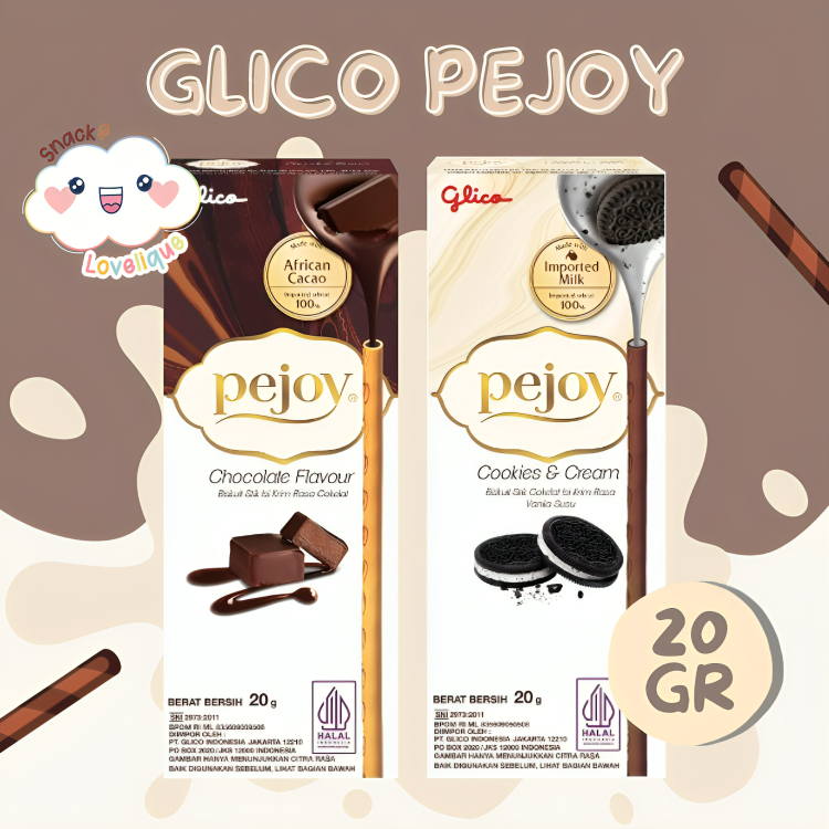 Jual Glico Pejoy Mini Half Size 20g All Variant ( Coklat / Cookies n ...