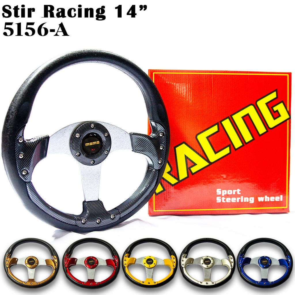 Jual Stir steer Racing Mobil Universal 14 inch MOMO | Shopee Indonesia