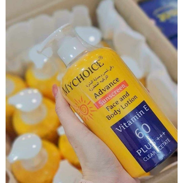 Jual 450GR - MYCHOICE ADVANCE SUNCREEN FACE AND BODY LOTION SPF 60 ...