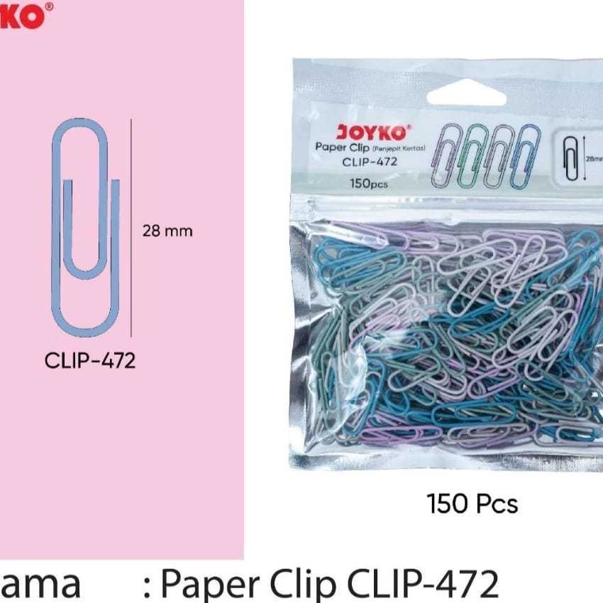 Jual V2_Paper Clip Joyko 472,473/Paper Clip / Paper Clip / Jepitan ...