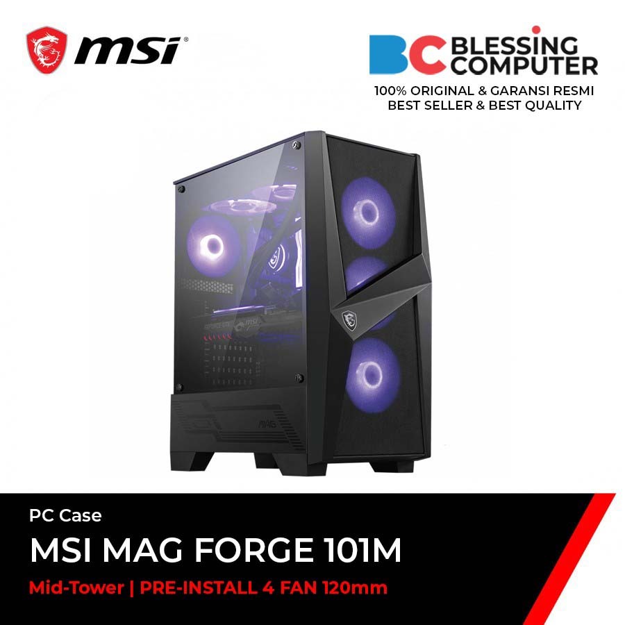 Jual CASING MSI MAG FORGE 101M Non PSU include 4 Fan RGB | Shopee Indonesia