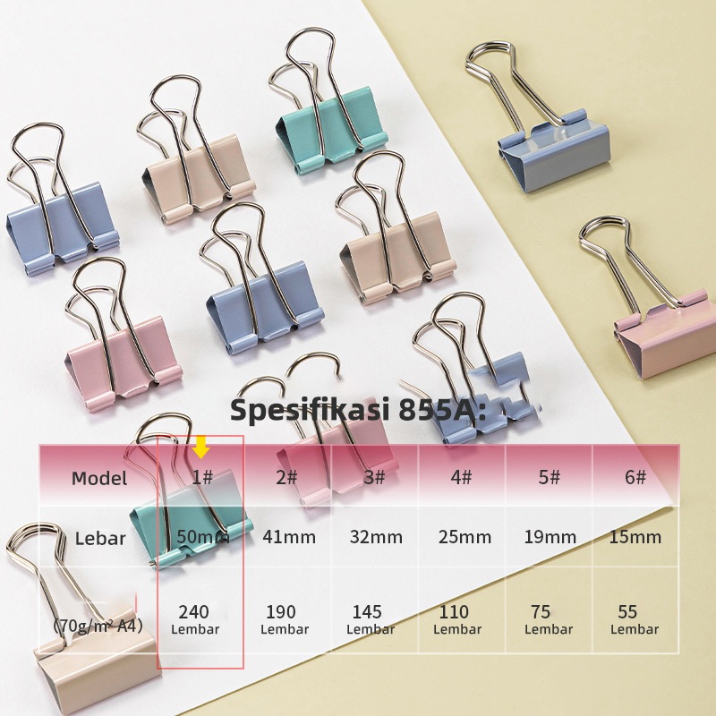 Jual Deli Binder Clip / Klip Binder / Penjepit Kertas Warna-Warni ...